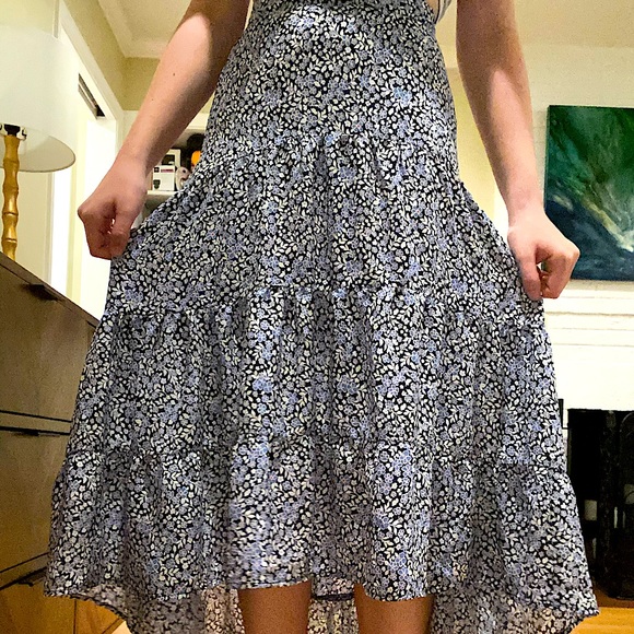 Francesca's Collections | Skirts | Blue Rain Francescas Blue Floral ...